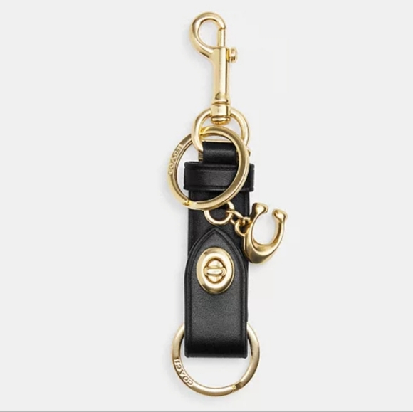 Coach | Accessories | New Trigger Snap Bag Charm In Goldblack | Poshmark